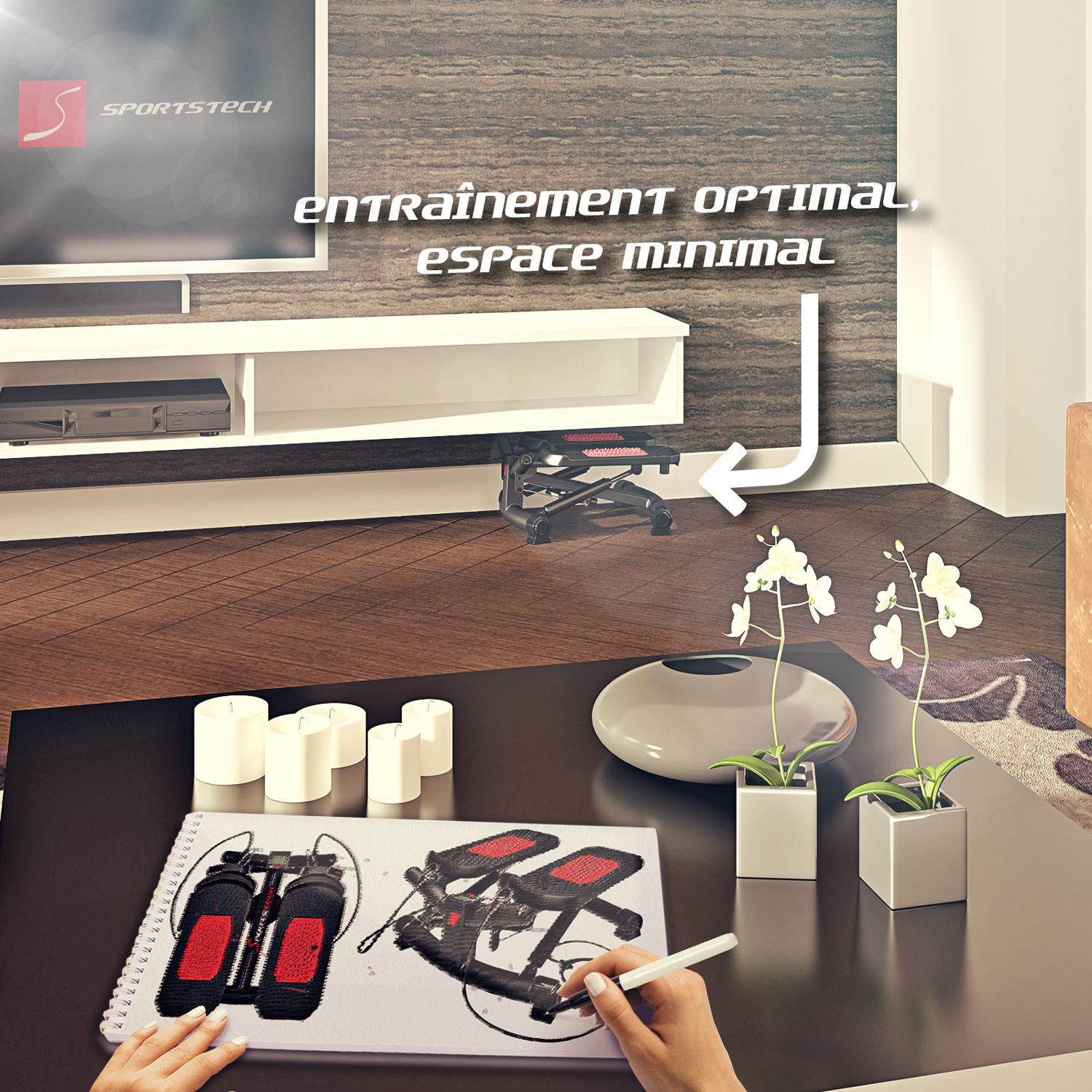 STX300 Stepper avec réflexologie plantaire | SPORTSTECH