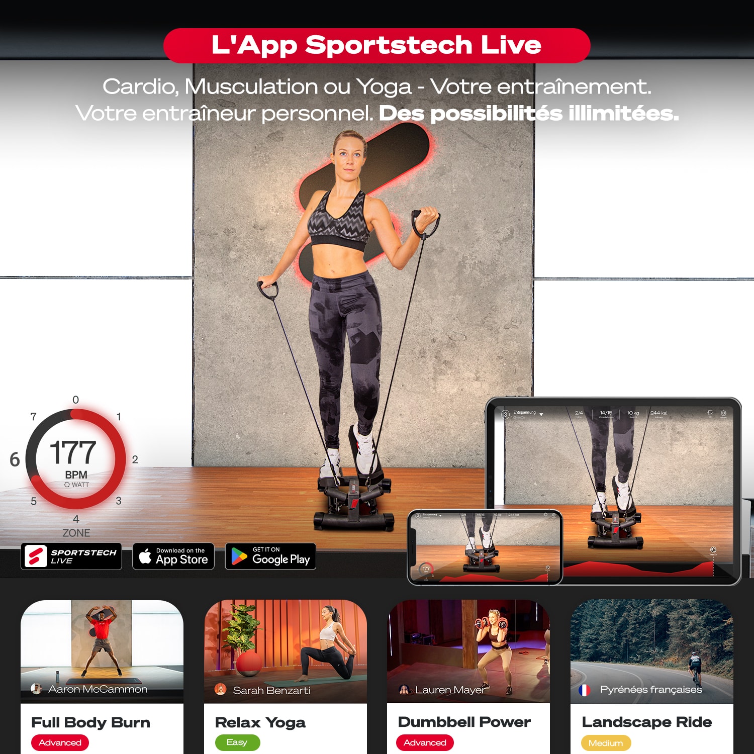 STX300 Stepper avec réflexologie plantaire | SPORTSTECH